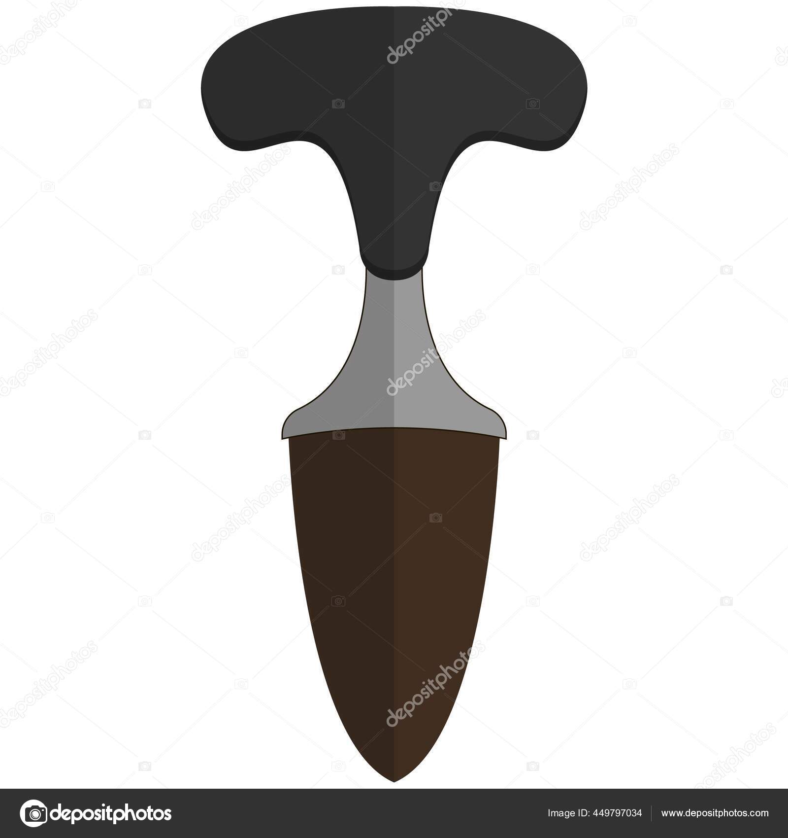 Crime and street push dagger weapon isolated on white Stock Vector ...