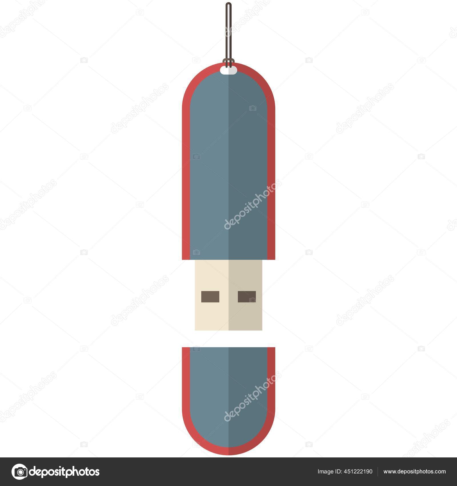 USB flash drive vector aislado sobre fondo blanco Vector de stock ...