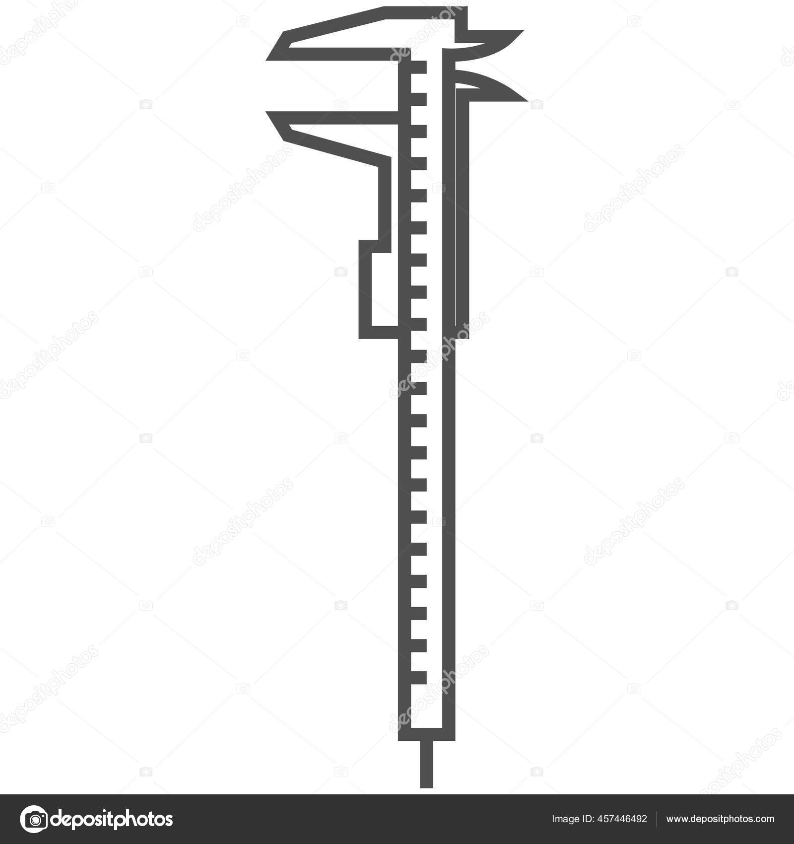 Calliper micrometer vernier tool vector isolated on white Stock Vector ...