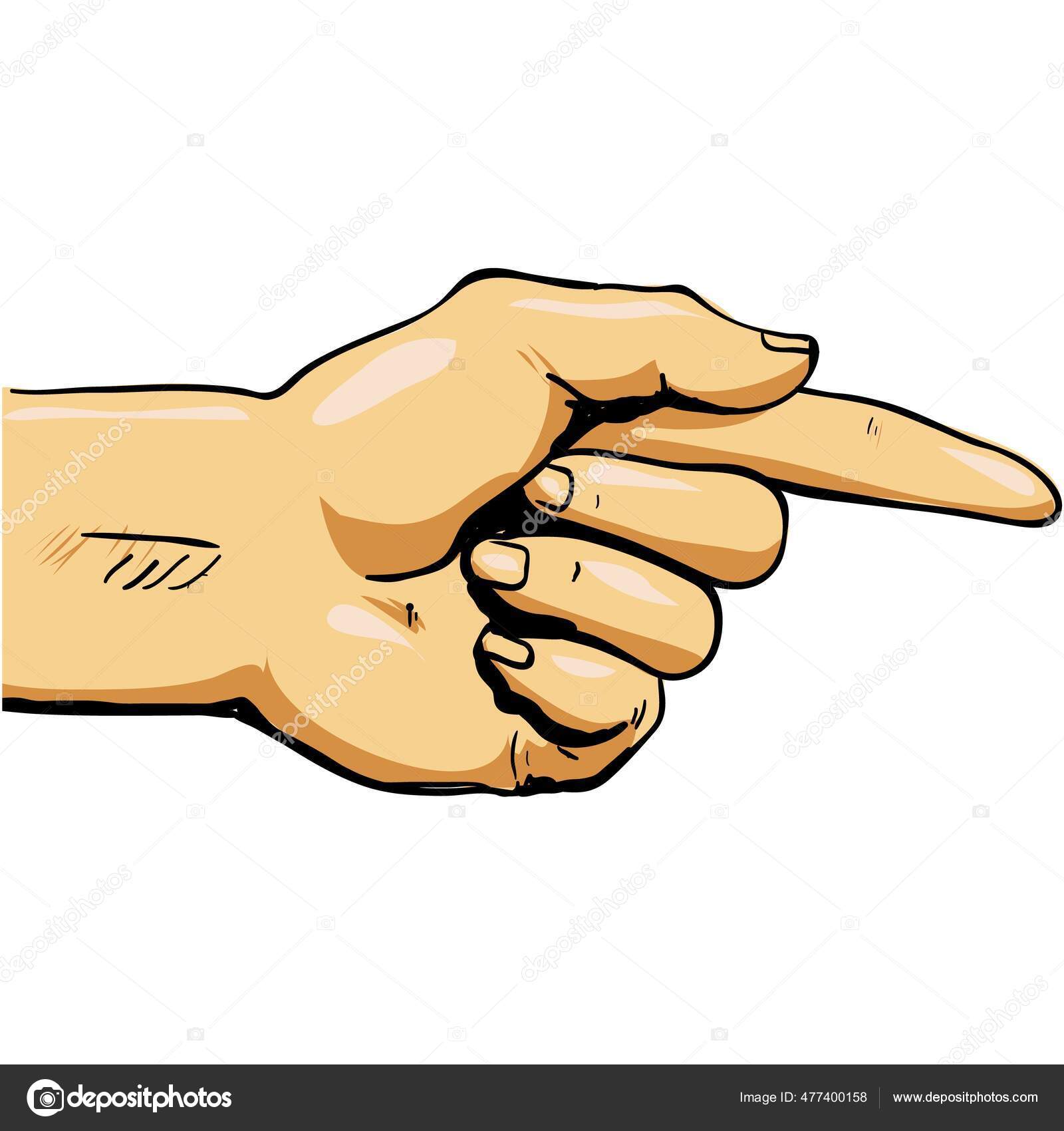 Cartoon Hand Pointing Right