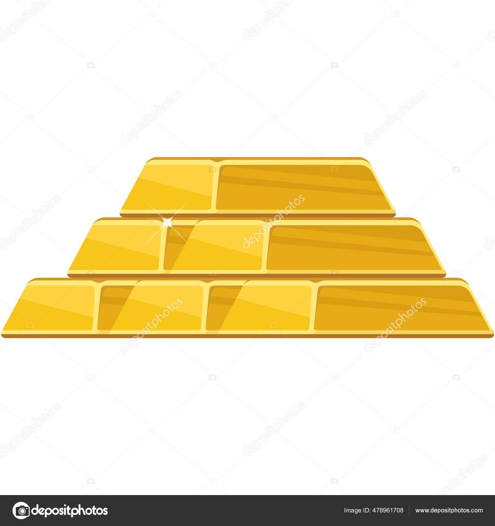 Pile Of Gold Bars Cartoon