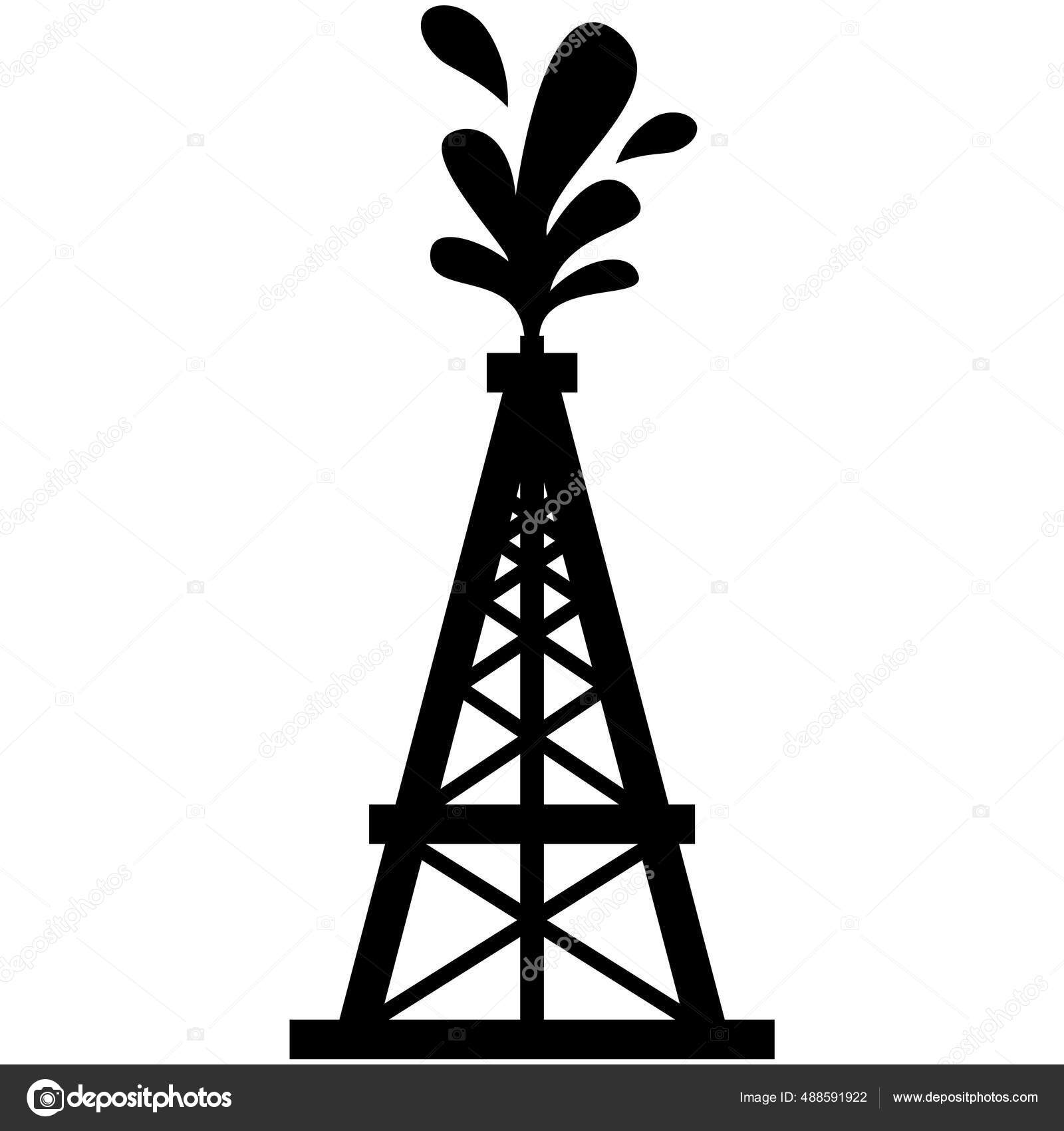 Plataforma de gas vector plataforma de aceite icono de la industria ...