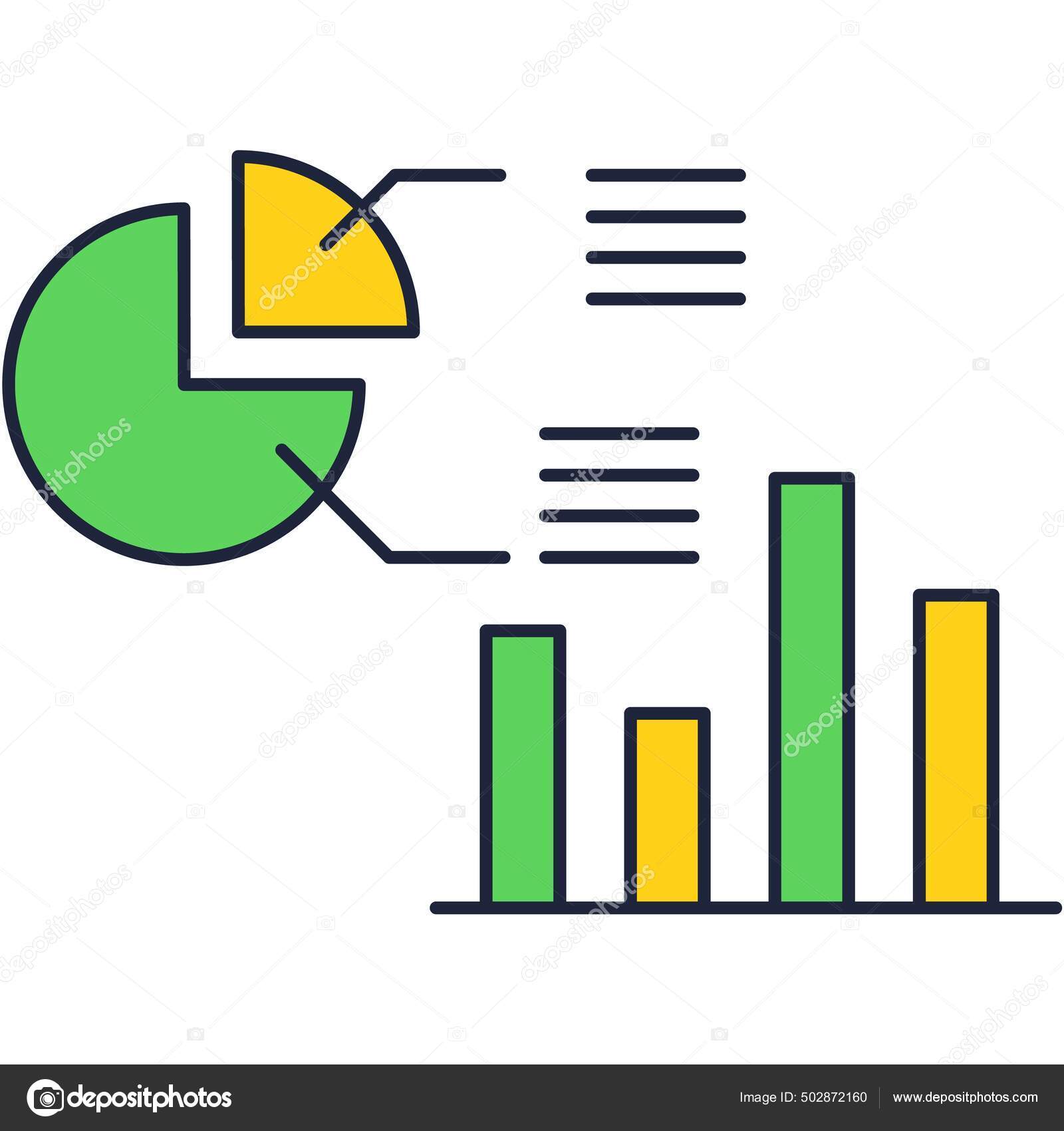 Graph and chart statistic infographic line vector Stock Vector by ...