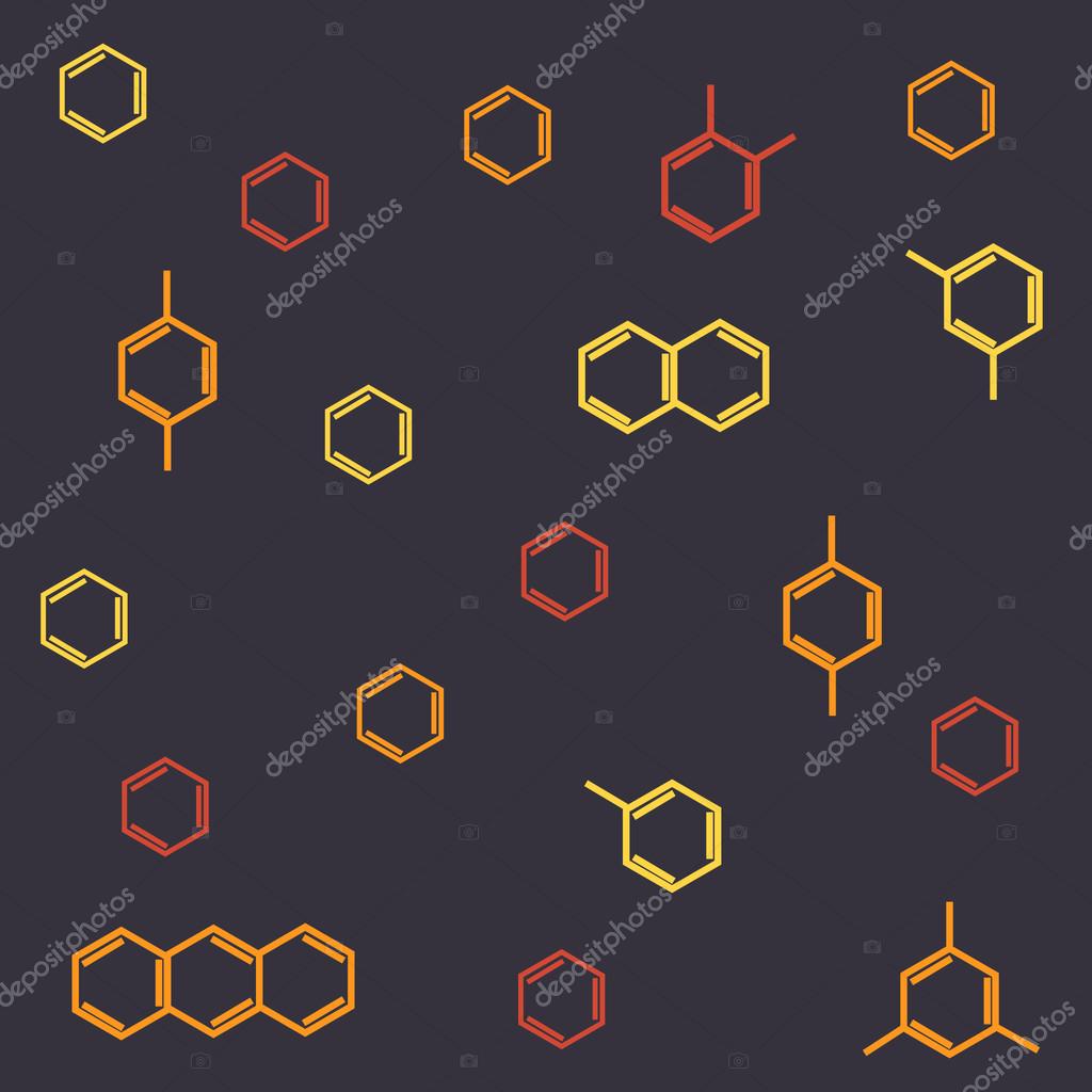Molecule benzene; vector seamless pattern Stock Photo by ©AnikaHim ...