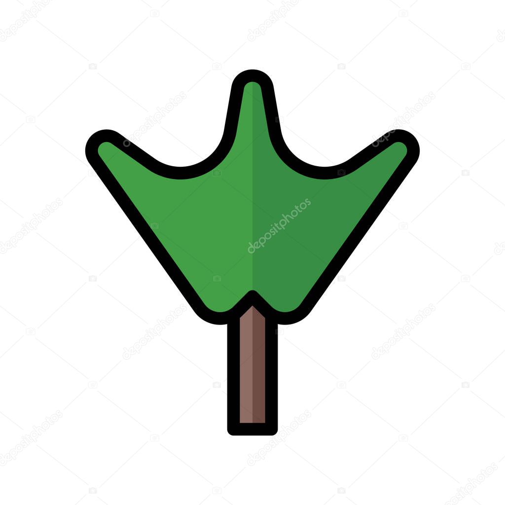 ilustraci n vector y logo rbol plano estilo. icono sobre fondo blanco. Signo de icono de la ...