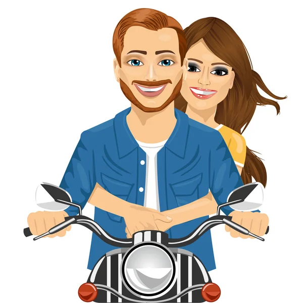 Couple motorcycle cartoon Stock Photos, Royalty Free Couple motorcycle ...