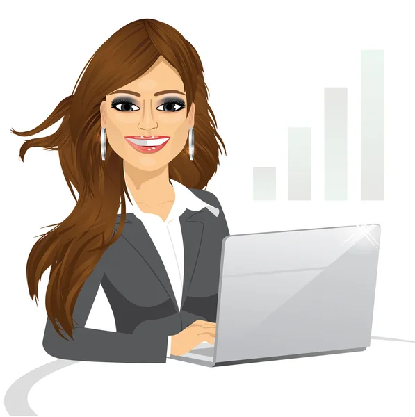 100,000 Woman using laptop Vector Images | Depositphotos