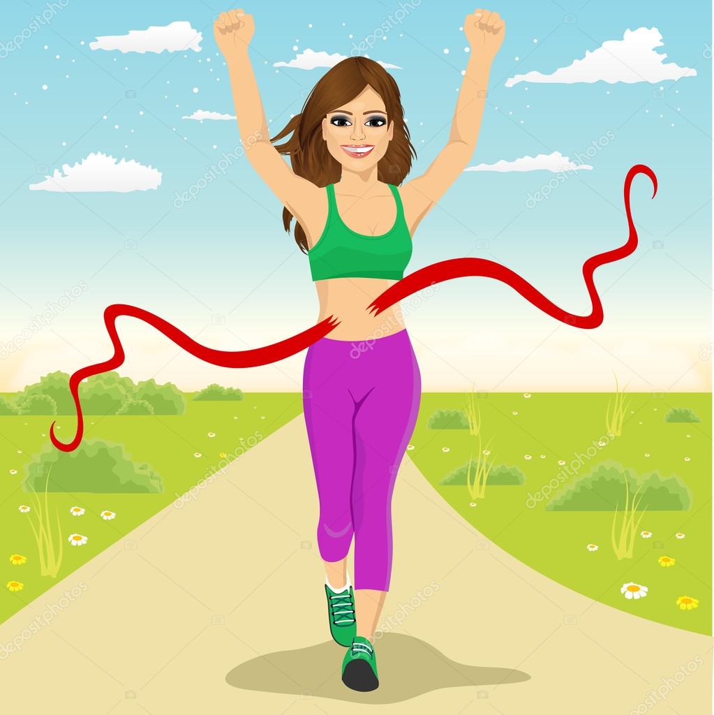 Female Runner Cartoon