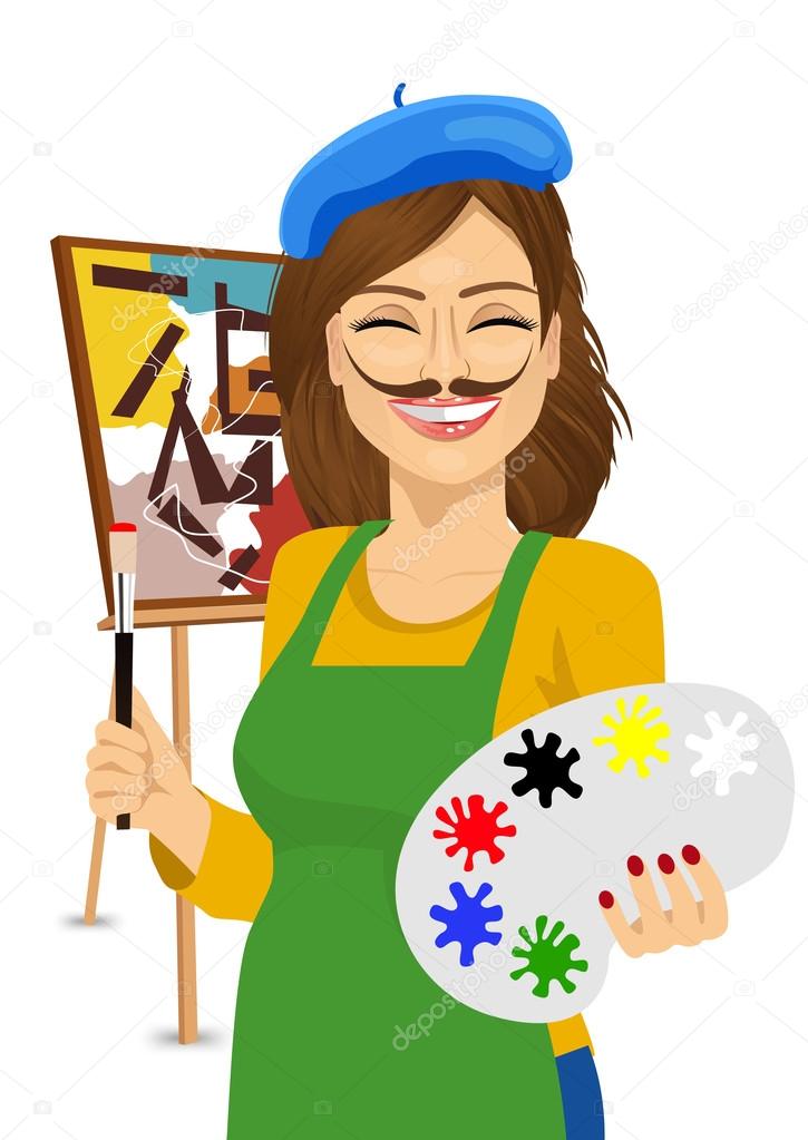 Girl Artist Clip Art