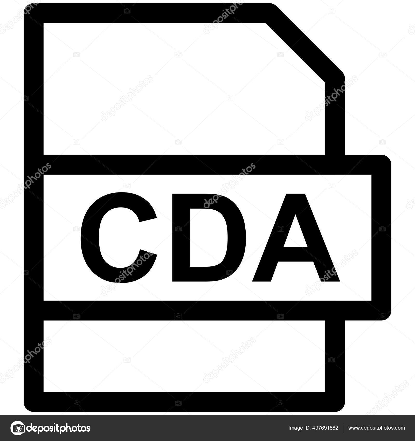 Cda File Format Vector Line Icon Desig Stock Vector Image by ©AbCe ...
