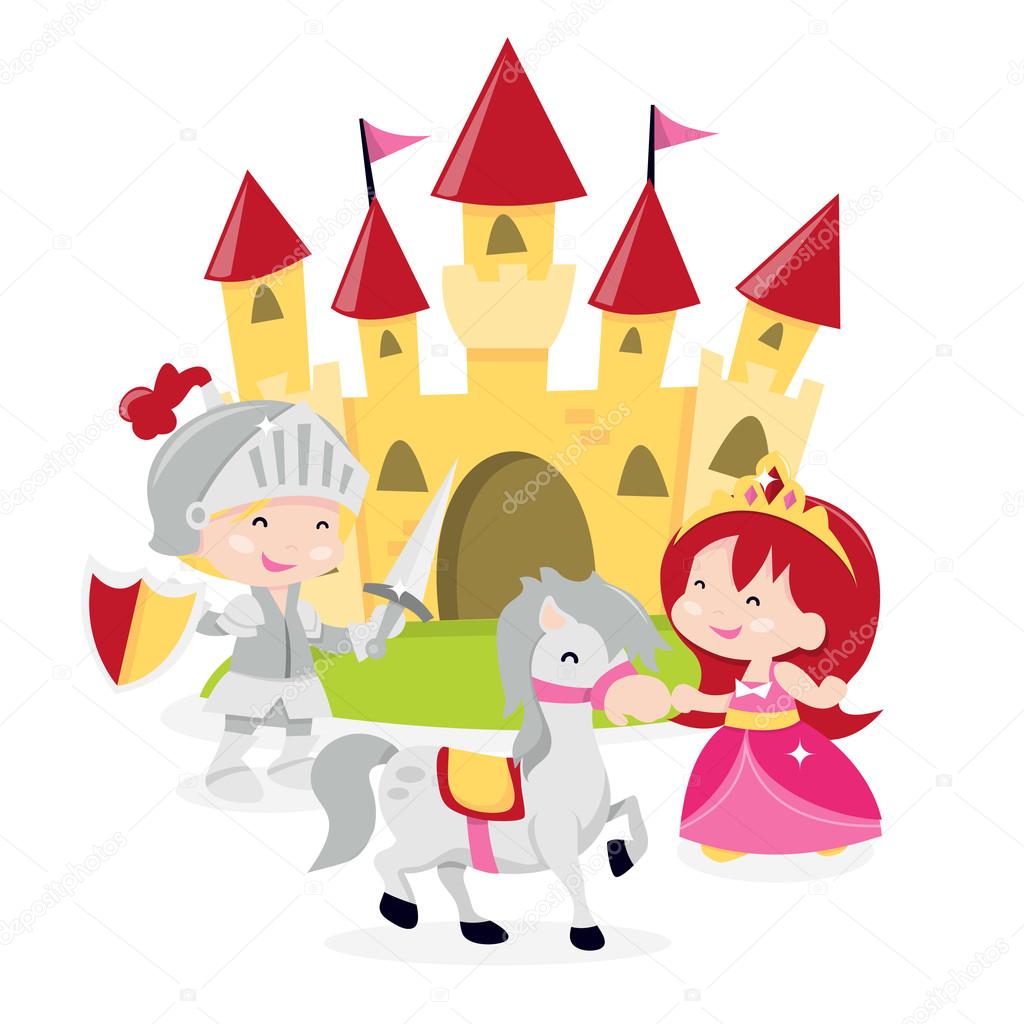Clipart Chevalier Et Princesse Ensemble De Vecteurs De Personnages De