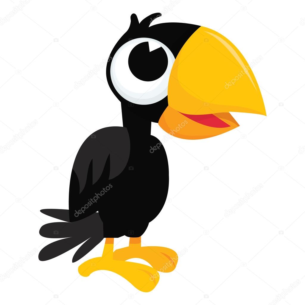 Dibujos animados cuervo de pie Vector de stock por ©totallyjamie 71198281