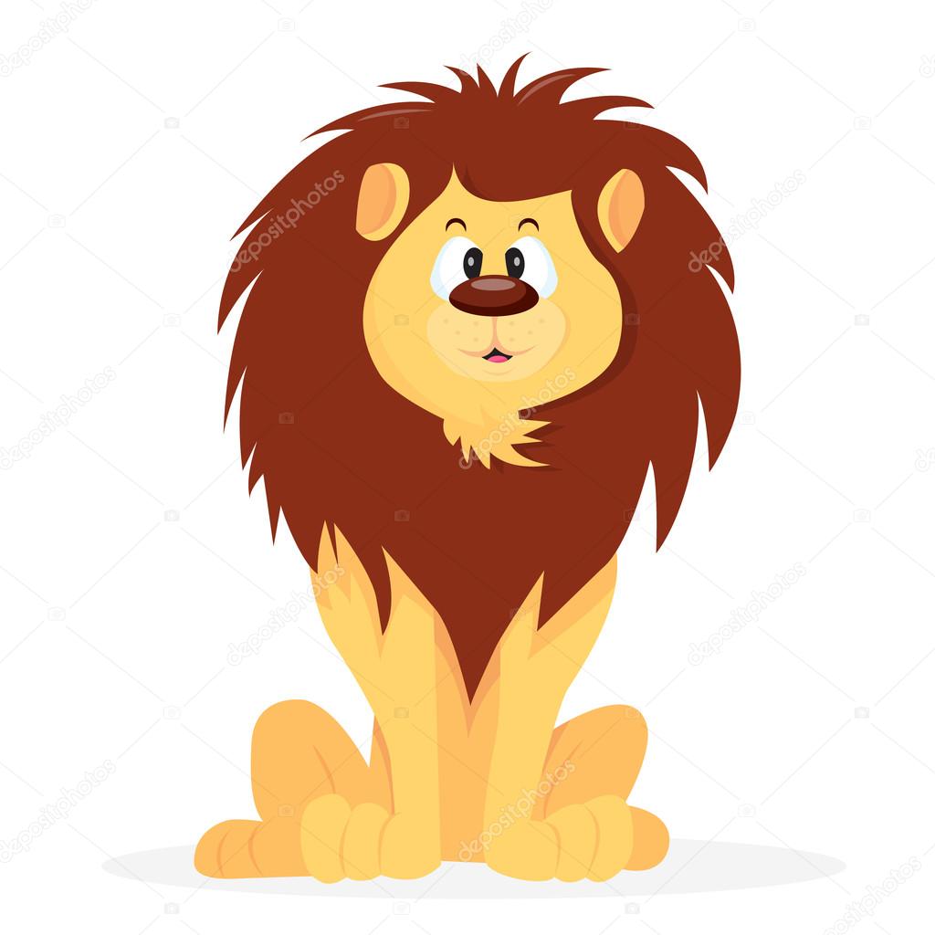 Animado: leon | León de dibujos animados — Vector de stock ...