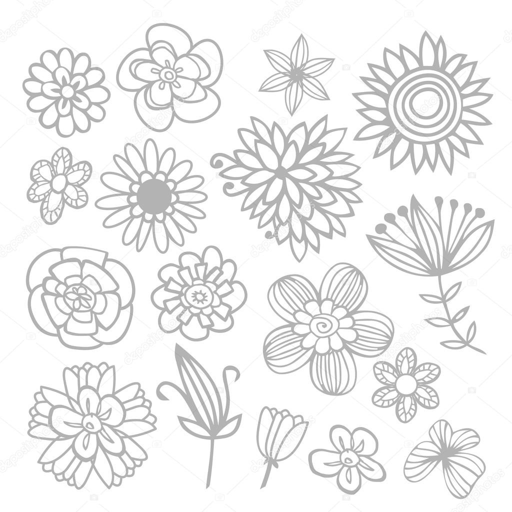 Enkle Blomsterdesign For Tegning Invitation Til Konfirmation | Pige