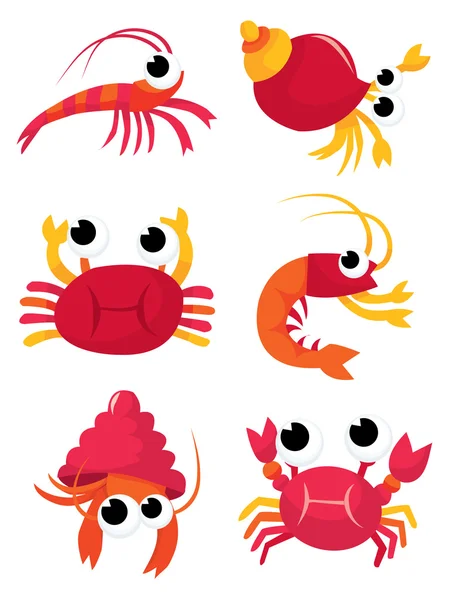 Crustáceos de desenhos animados Vector Art Stock Images | Depositphotos