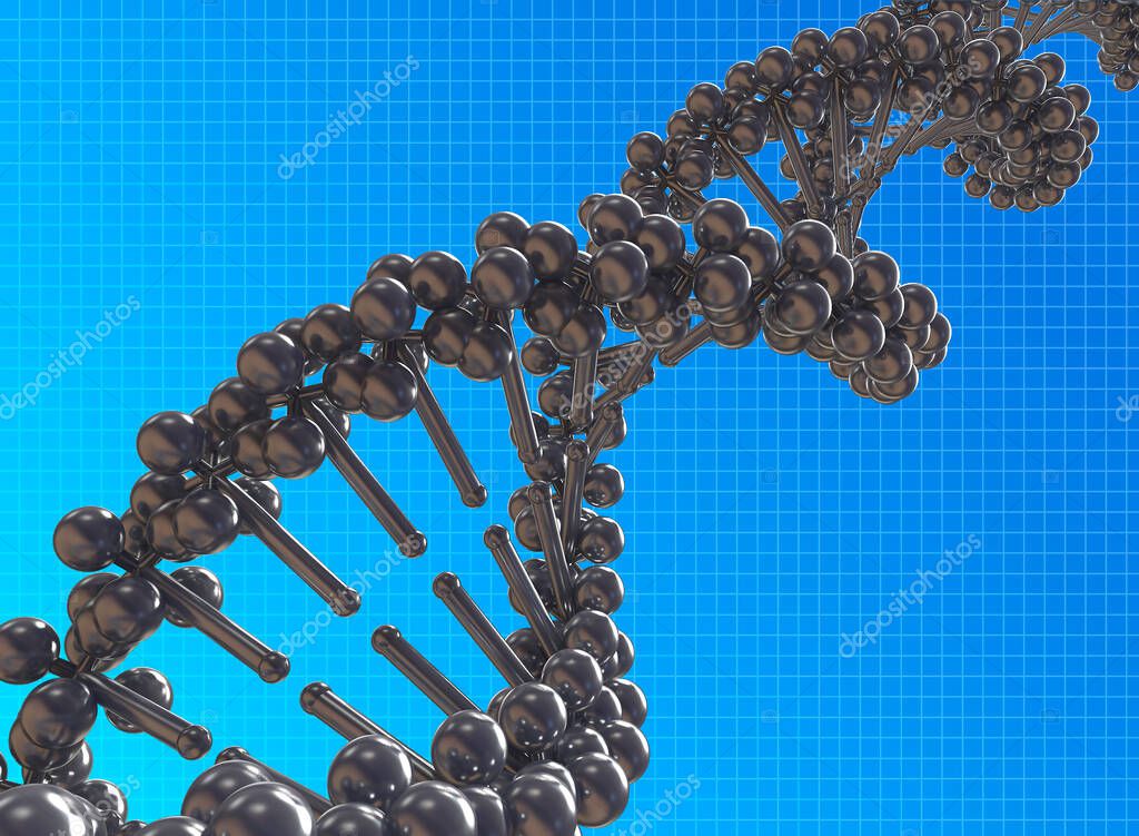Ilustración 3d representación de cadenas de dna de daño. ADN, o ácido ...