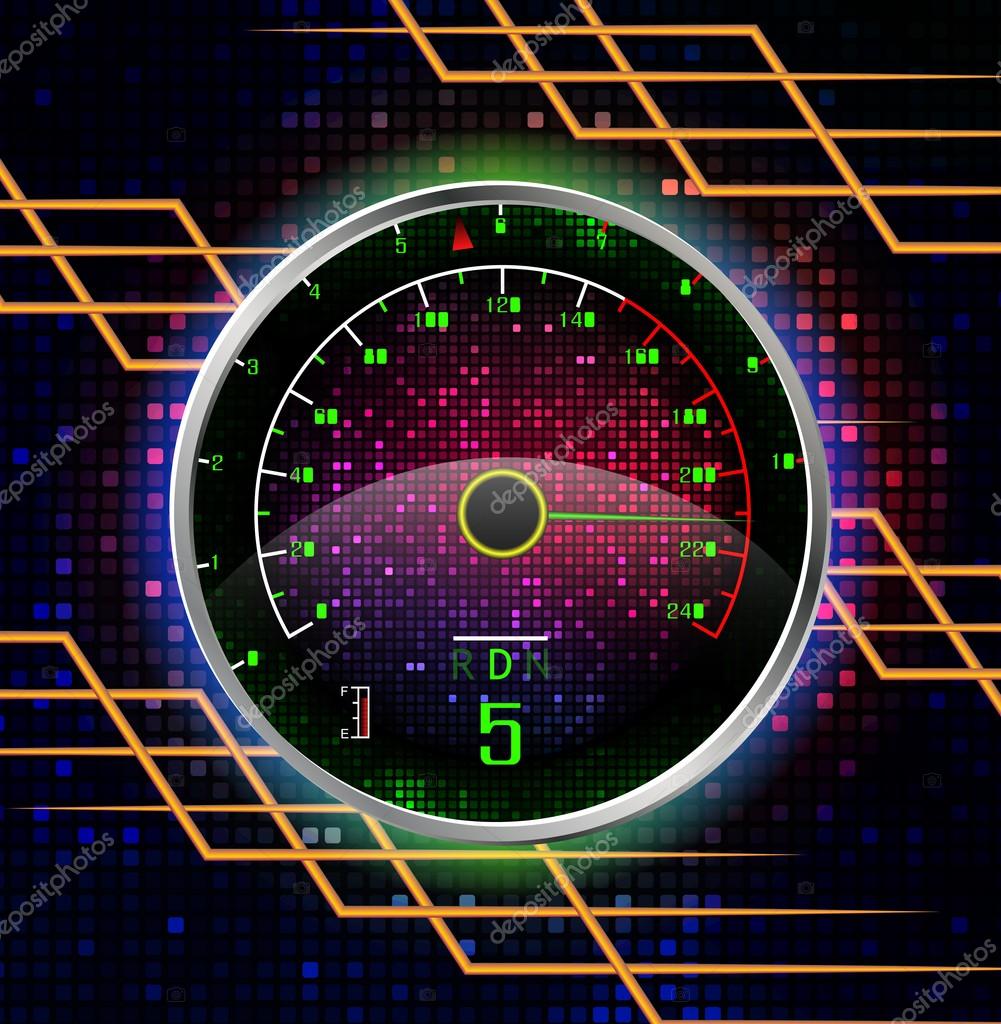 Speedometer abstract background Stock Vector Image by ©artnovi #117370208