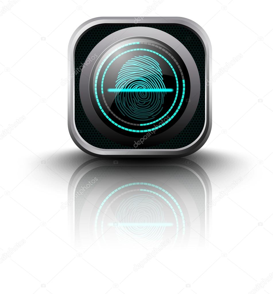 Fingerprint Scanner isolated background Stock Vector Image by ©artnovi ...