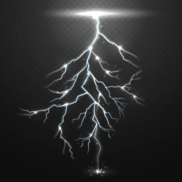 Lightning of blue on black background with transparency for design ...