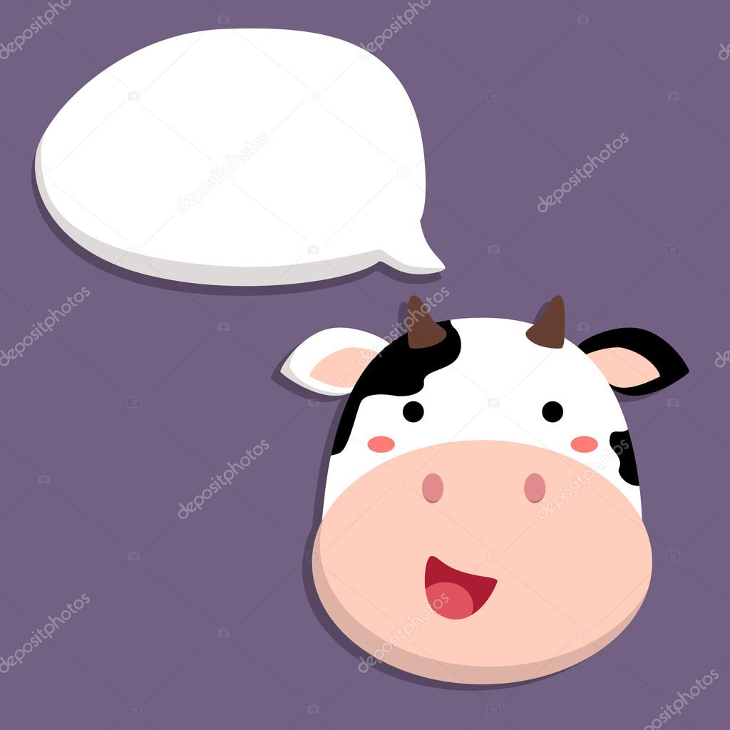 Cute Cow Talking by Speech Bubble Stock Vector Image by ©anitnov #80441966