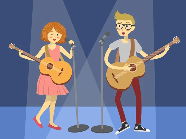 Boy singing illustration, Royalty-free Boy singing illustration Vector ...