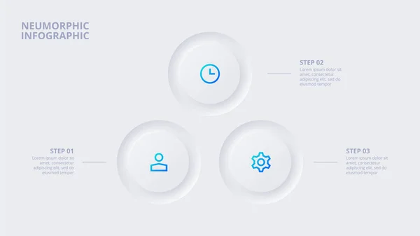 Neumorphic Flowchart Infographic Business Data Visualization Steps ...