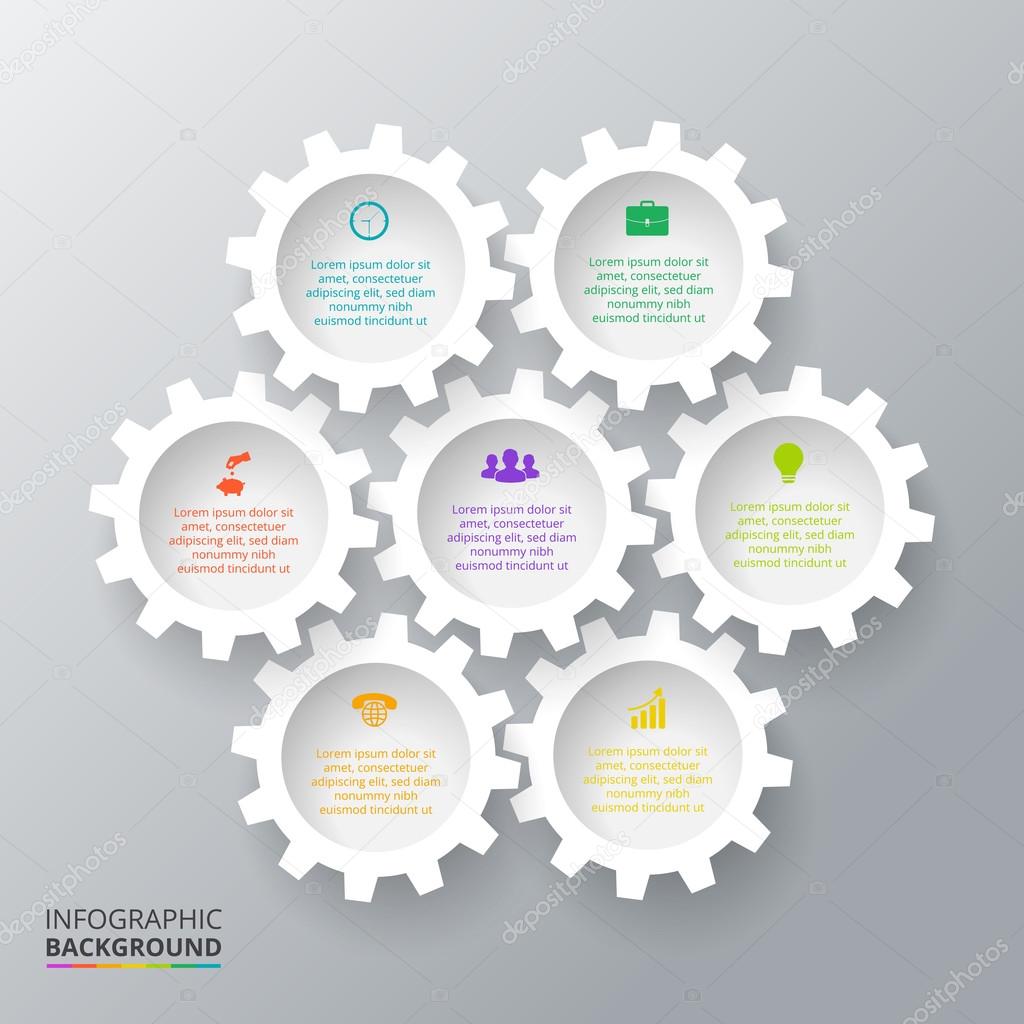 Vector gears for infographic. Stock Vector by ©abert84 79220518