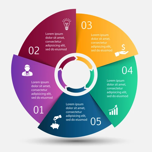 Circle infographic with colorful segments Stock Vector by ©abert84 79954766