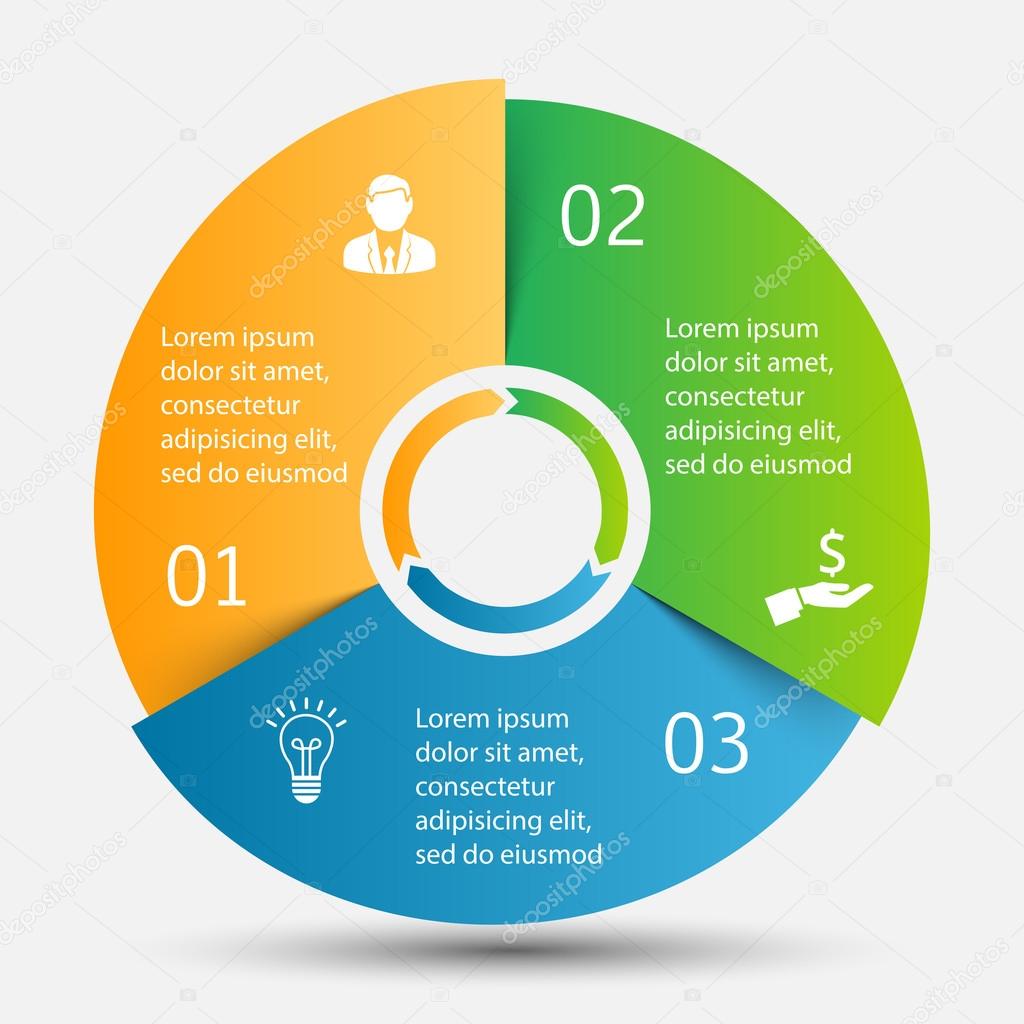 Circle infographic with colorful segments Stock Vector by ©abert84 79992982