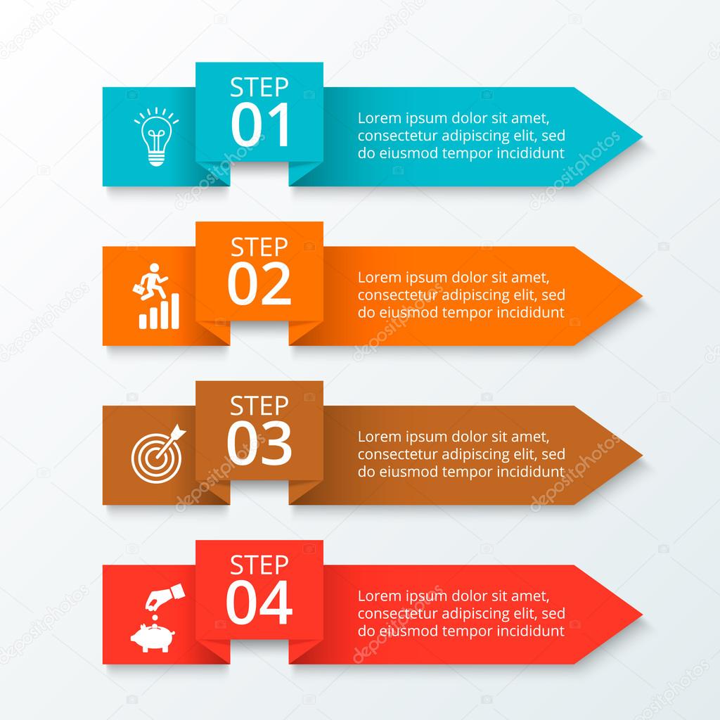 Vector arrows workflow infographic. — Stock Vector © abert84 #88665936