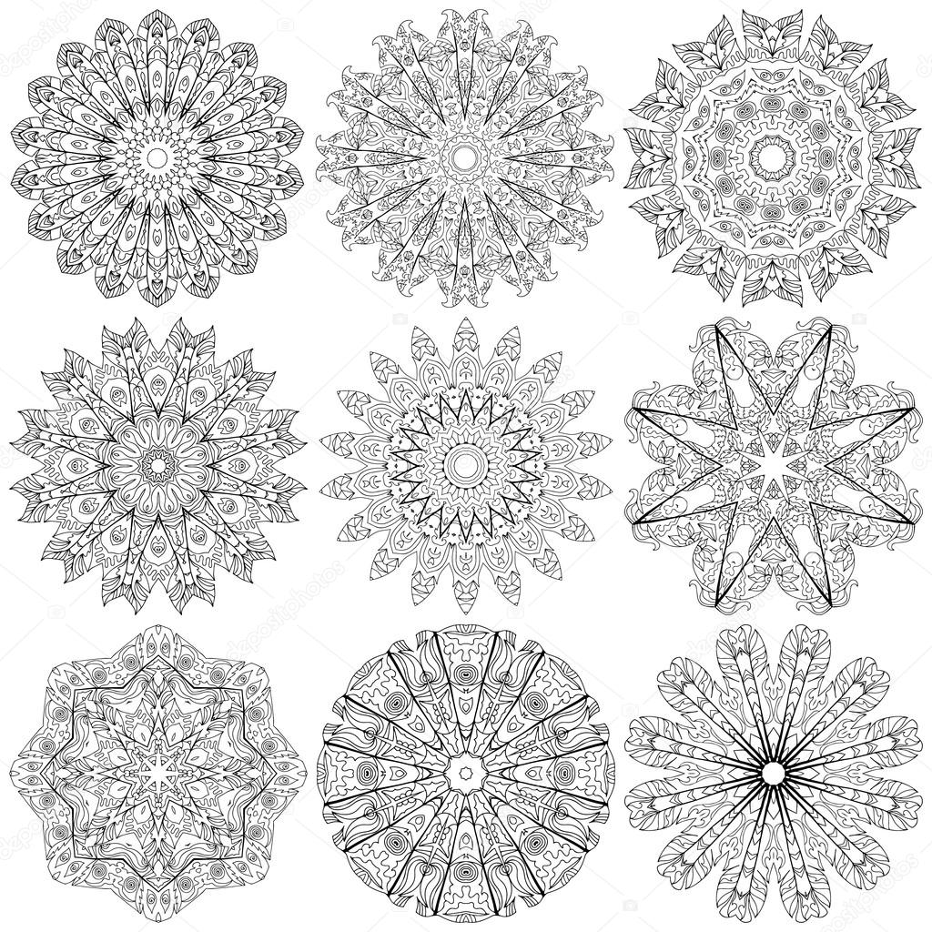 Image vectorielle Ensemble de mandalas par ©maroshka - 93768234