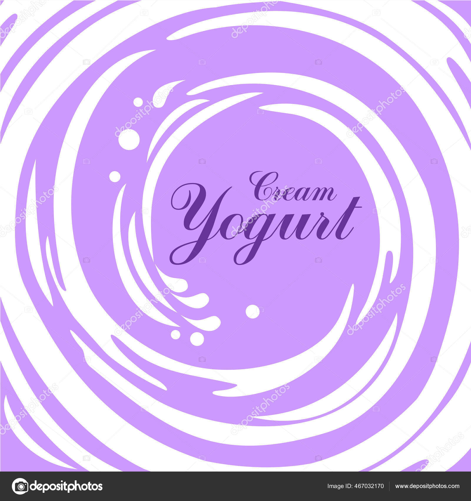 Cream Yogurt Vector Illustration Background Stock Vector by ©artAnnaS ...