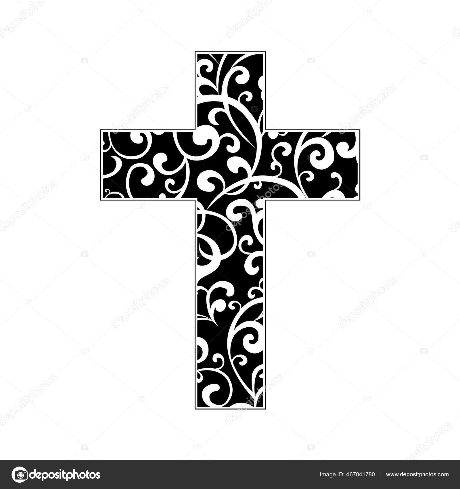 Cruz Vector Ilustración Fondo Vector de stock #467041780 de ©artAnnaS
