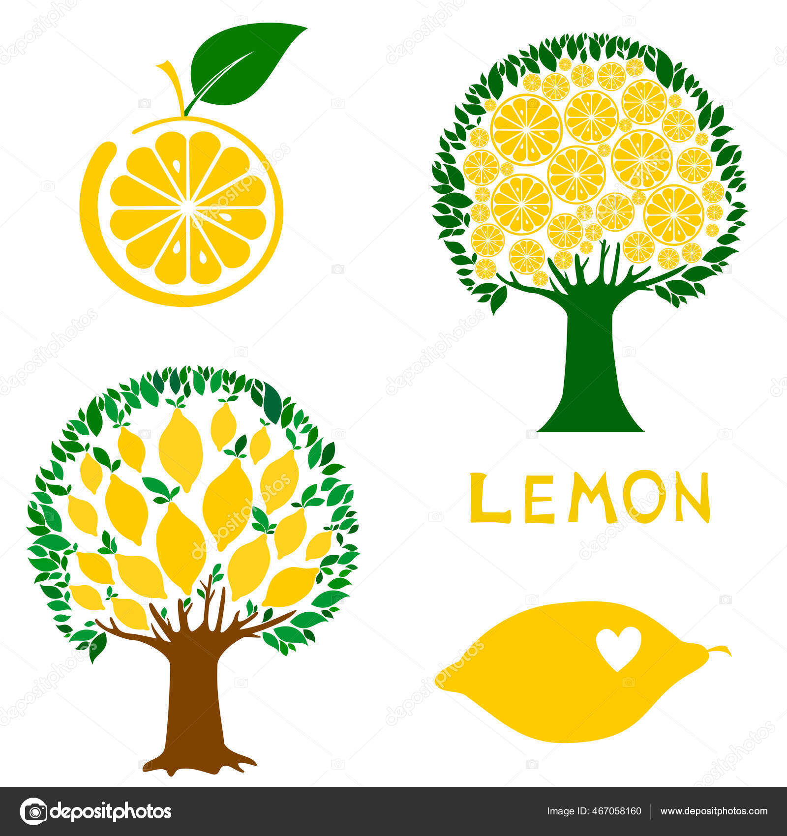 Lemon Tree Vector Illustration Background Stock Illustration by ... Lemon Tree Vector Illustration Background Stock Illustration by ...