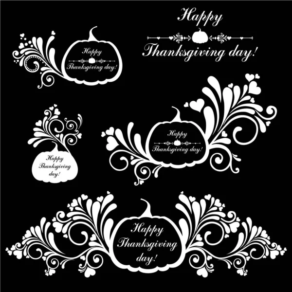 Black and white thanksgiving border Vector Art Stock Images | Depositphotos