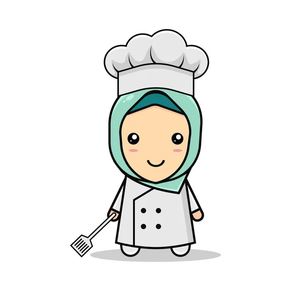 Chef woman hijab Vektor Stok, Ilustrasi Chef woman hijab Bebas Royalti ...