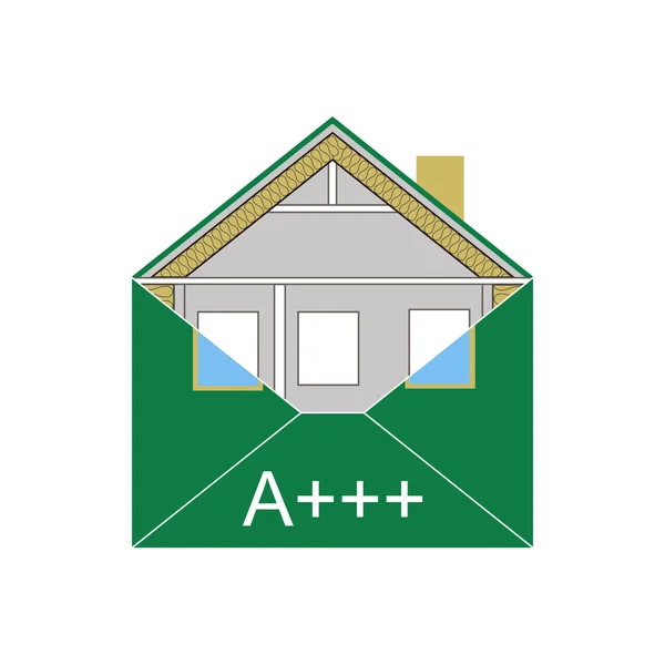 House Building Envelope symbolic figurative image, with wind, rain, sun ...