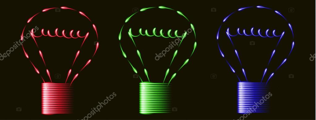 Neon Colored Light Bulbs