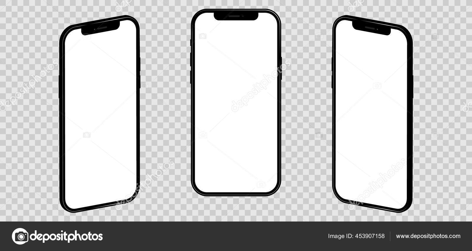 Realistic Iphone Mockup Empty Screen Isolated Transparent Background ...