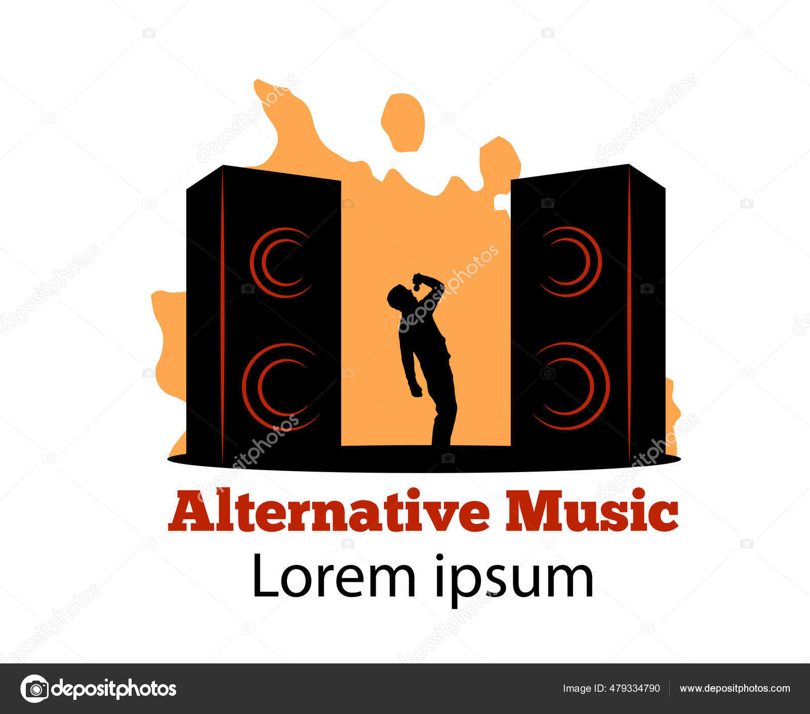 Support Young Alternative Musicians Poster Singer Stage Stock Vector by ...