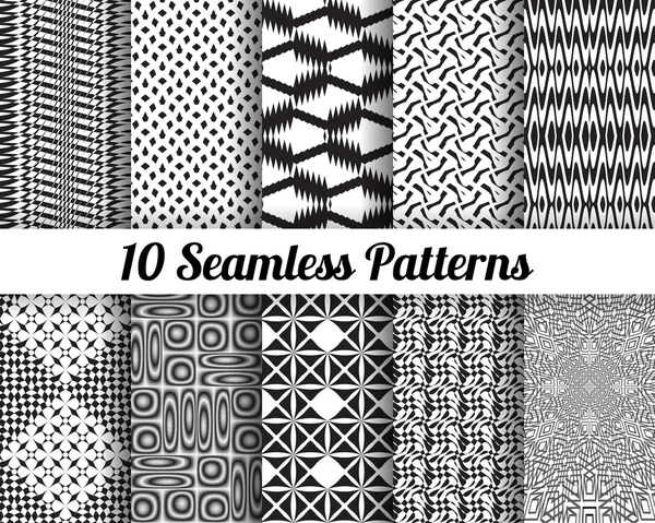 Collection of geometric seamless patterns. Stock Vector Image by ...