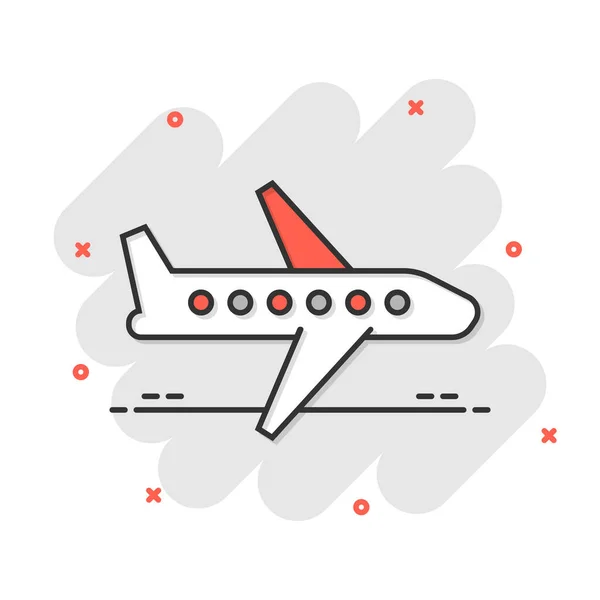 Ikona Kresleného Letadla Komickém Stylu Letecký Ilustrační Piktogram ...