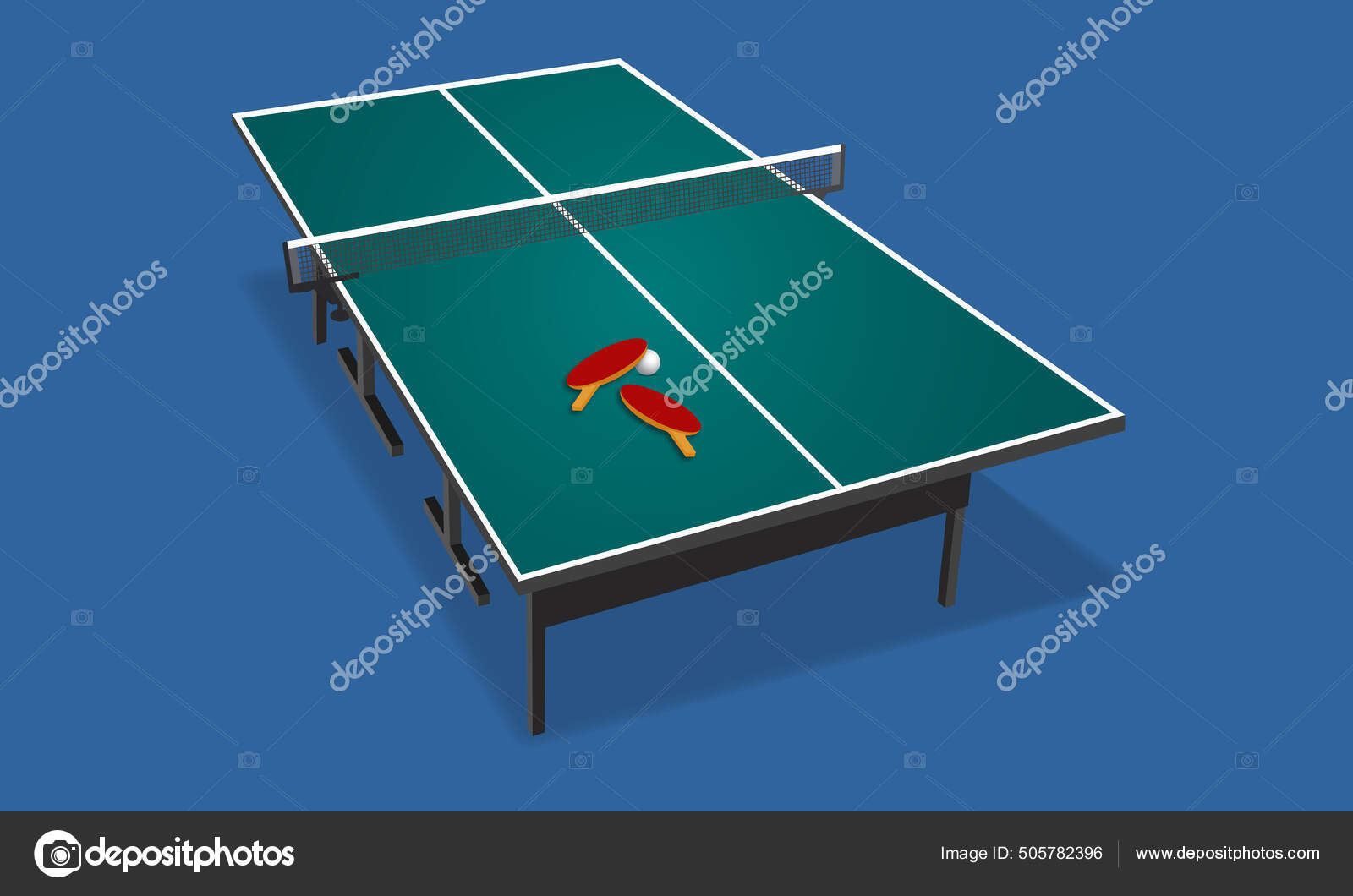 Table Tennis Complete Kits Vector Design Isolated Background Stock ...