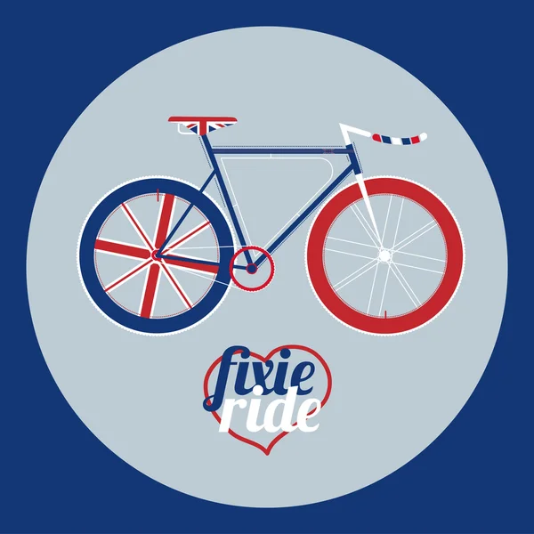 Vector illustration fixed gear bicycle illustration (fixie) Stock ...