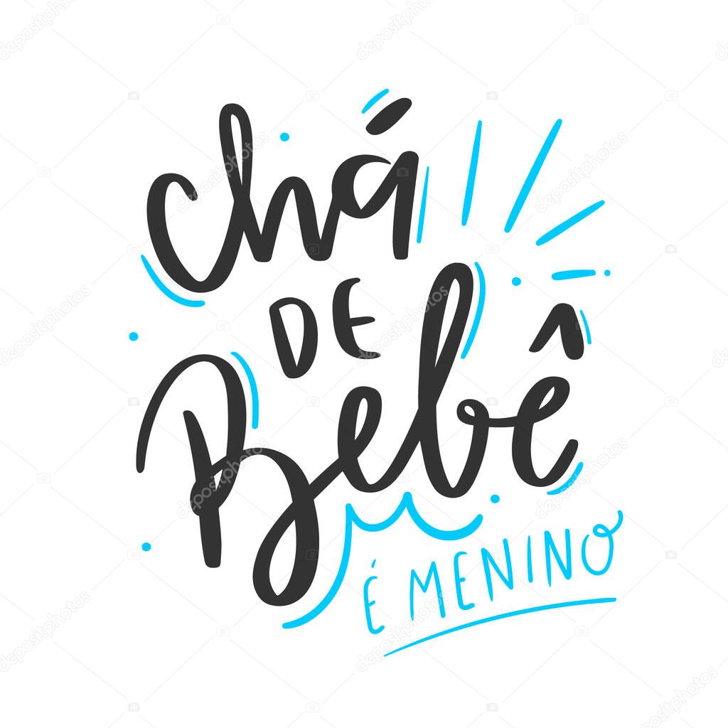 ¡Cha de Bebe, e menino! Baby Shower, es una chica. Brazilian Portuguese ...