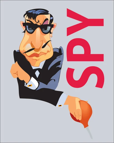 Cartoon Top Secret Agent — Stock Vector © ronleishman #13981769