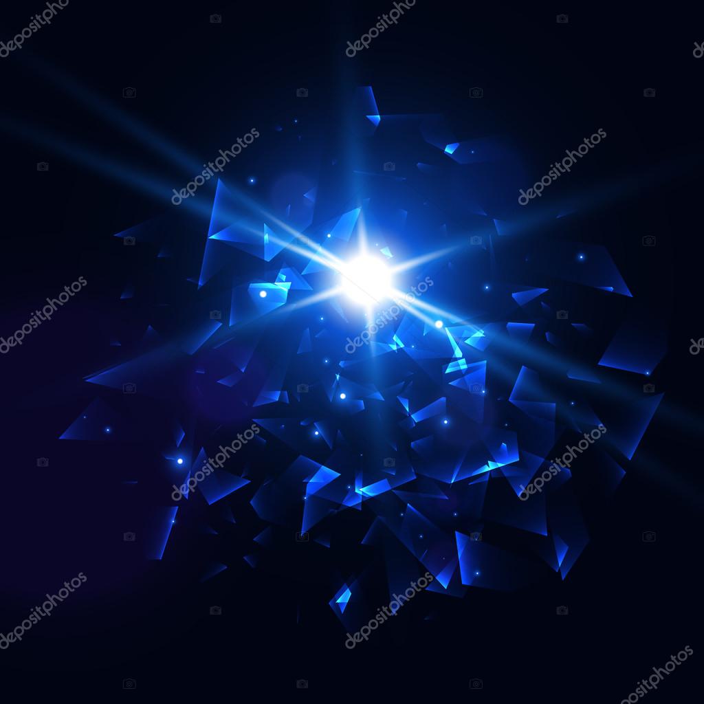 Blue techno style vector explosion. Abstract background Stock Vector ...