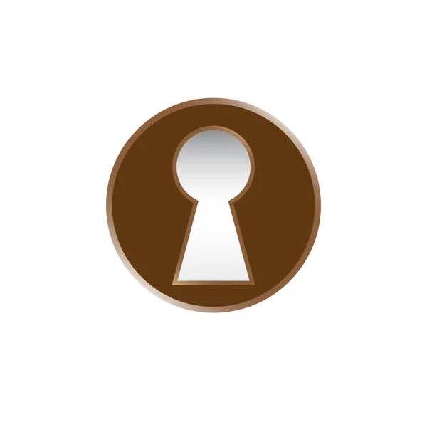 Illustration of the cartoon keyhole in a wooden door — Stock Vector ...