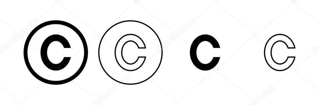 Copyright icon set. copyright symbols #499166464 - Larastock
