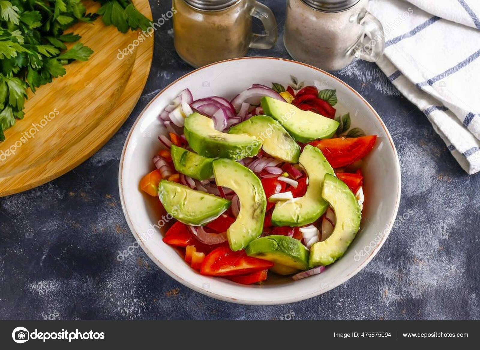 Cut Avocado Half Remove Pits Peels Cut Flesh Slices Place Stock Photo ...